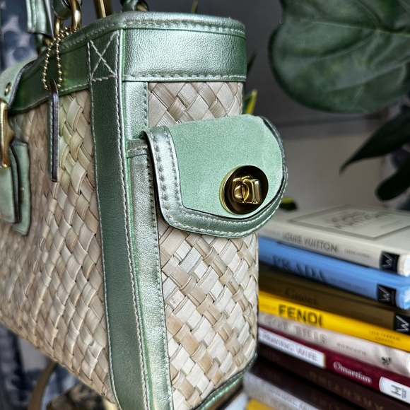 Coach | Bags | Coach Raffia Satchel Shoulder Bag | Poshmark